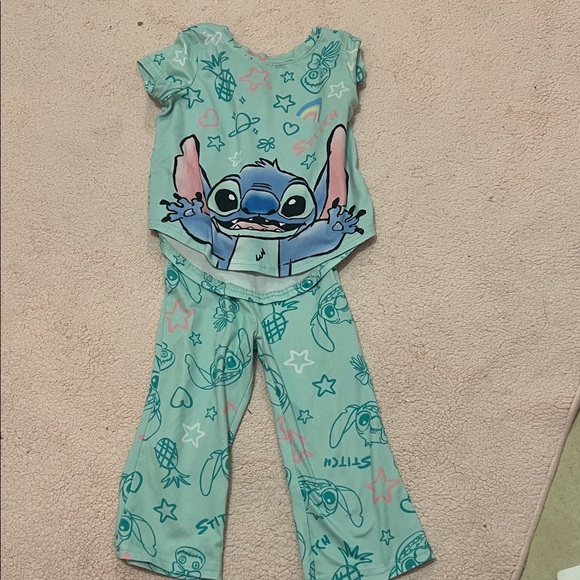 Disney | Pajamas | Disney Stitch Kids Pajama Set Teal And Pink | Poshmark